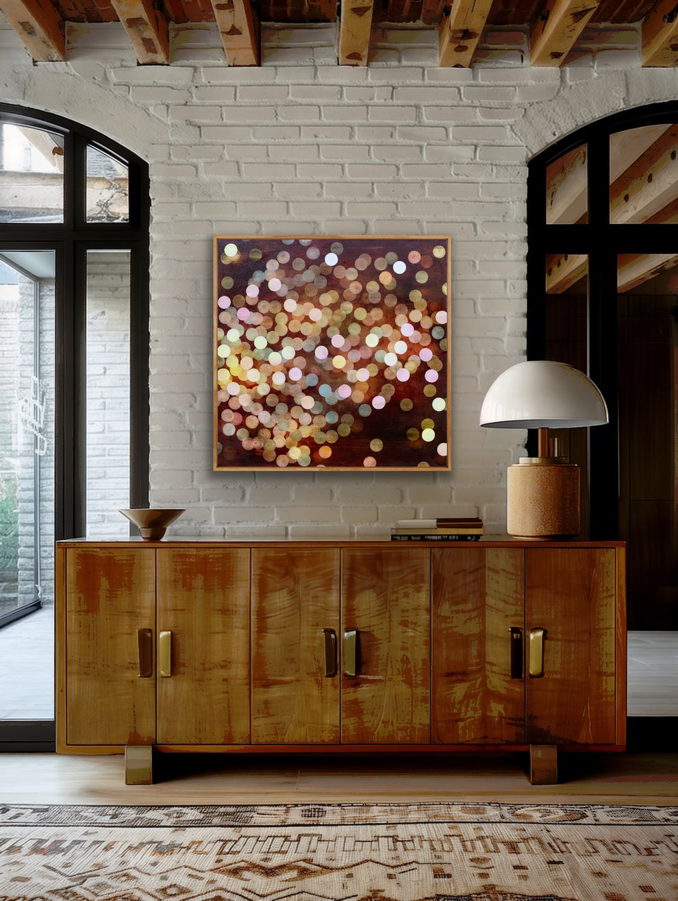 Aqueous Field Coral Bloom XVI - Large Colourful Abstract Painting Fram ...
