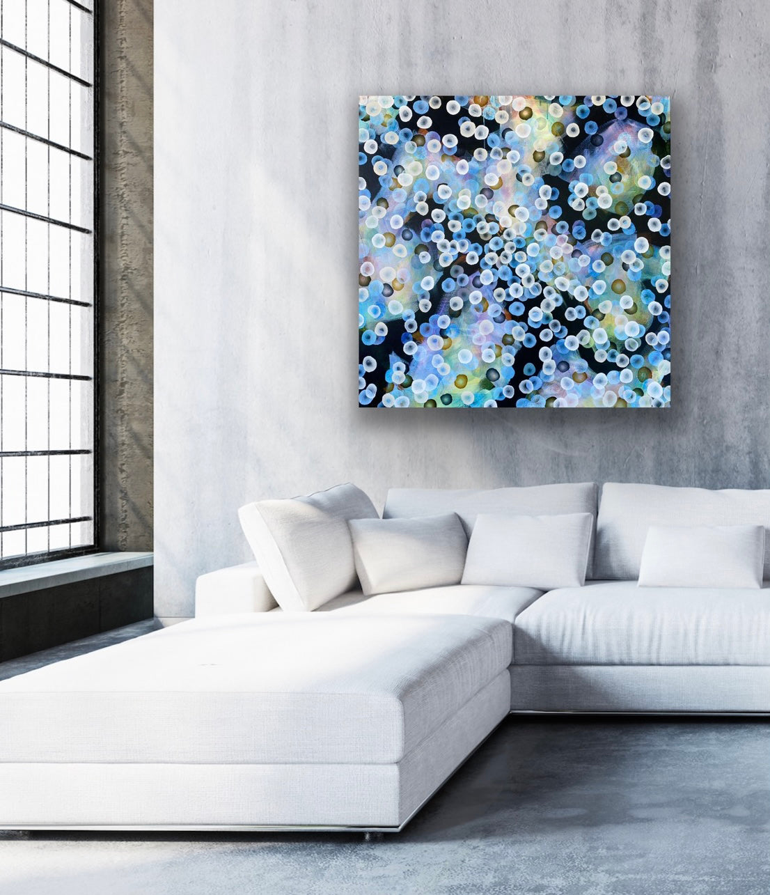 Bioluminescent Spritz - Original Abstract Painting – Jacquelyn Stephens Art